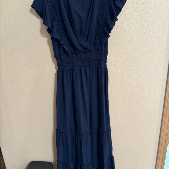 Max Studio | Dresses | Max Studio Blue Tiered Maxi Dress | Poshmark